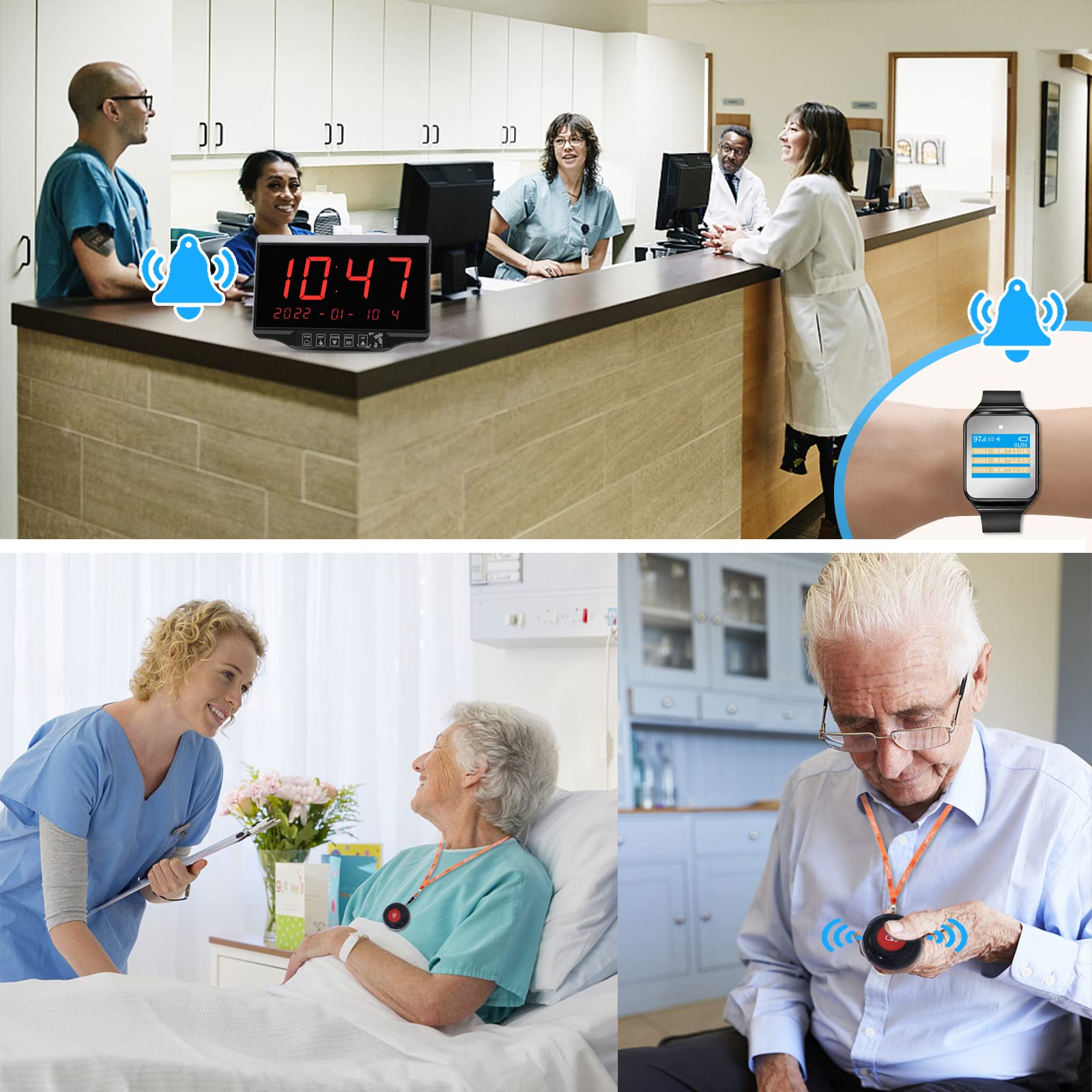 Daytech Restaurant Pager System Wireless Calling System for Customers ...